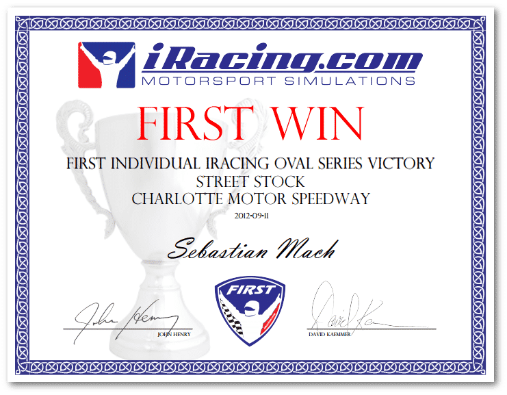 FirstWin-Oval – PerfectSimracer.com
